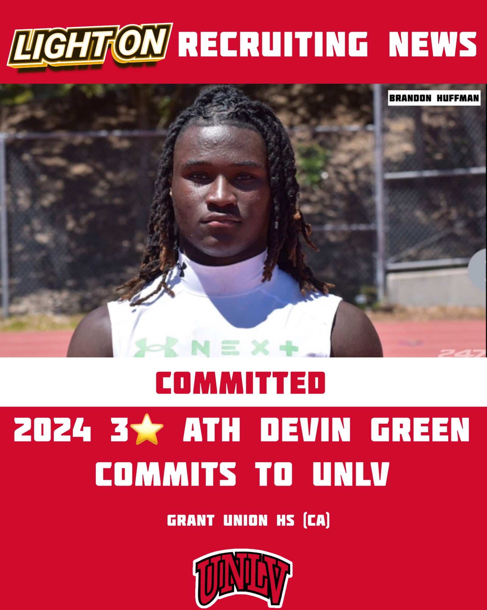 LIGHT ON COLLEGE SPORTS on Twitter: "UNLV lands a commitment from 2024 3⭐️ ATH Devin Green. 🔥 ...