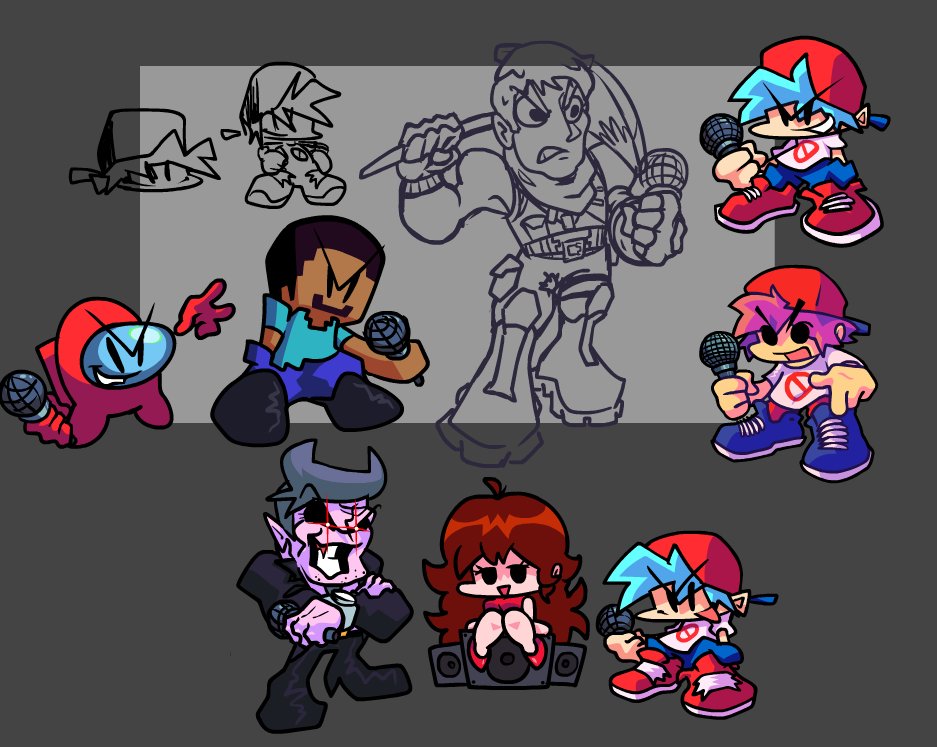 yoisabo 👽 on Twitter: "some of my stupid fnf stuff"