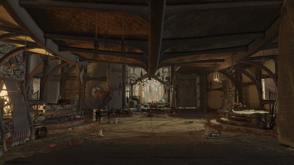 Quick E on Twitter: "I've uploaded Blender environments for Kratos' Cabin, Freya's Hut, and Sif ...