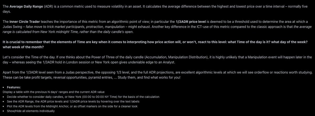 🚀ICT ADR Levels – Judas x Daily Range Meter°🚀 Found and studied this ...