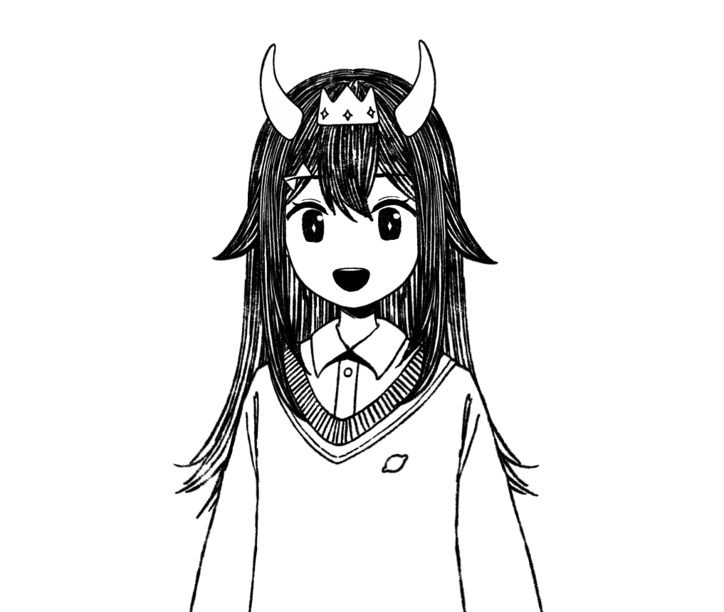 tet :› on Twitter: "i tried to recreate my oc using the free b&w omori style 2d model [#vtuber # ...