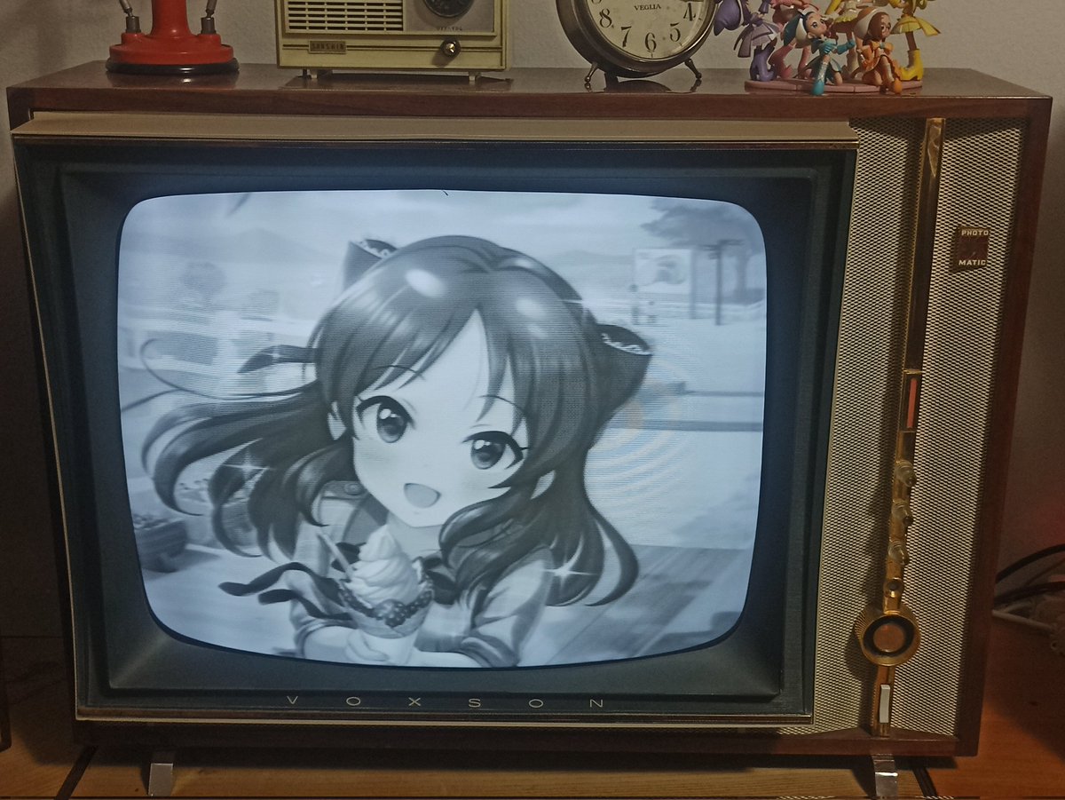 I put waifus on a vintage TV on Twitter: "Arisu Tachibana - The Idolm@ster U149 Voxson T-302 ...
