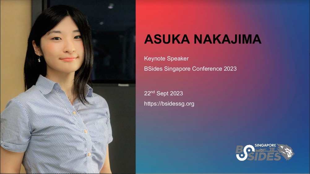 BSides Singapore on Twitter: "We are excited to announce our keynote speaker for BSidesSG 2023 ...
