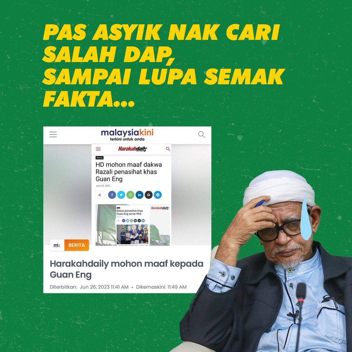 DAP Malaysia on Twitter: "Harakahdaily memohon maaf atas penerbitan artikel yang mendakwa bekas ...