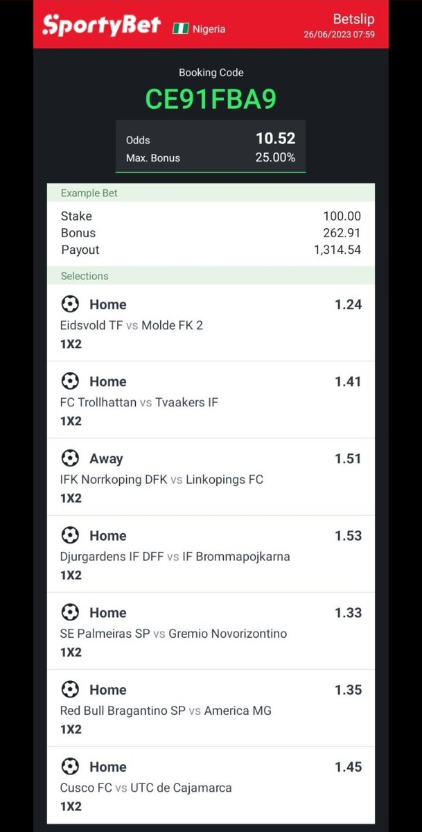 Dajota_Tips on Twitter: "Sporty Users ⚠️ Booking code: check Channel 🤡 Road to win 50M🏆 Let’s go ...