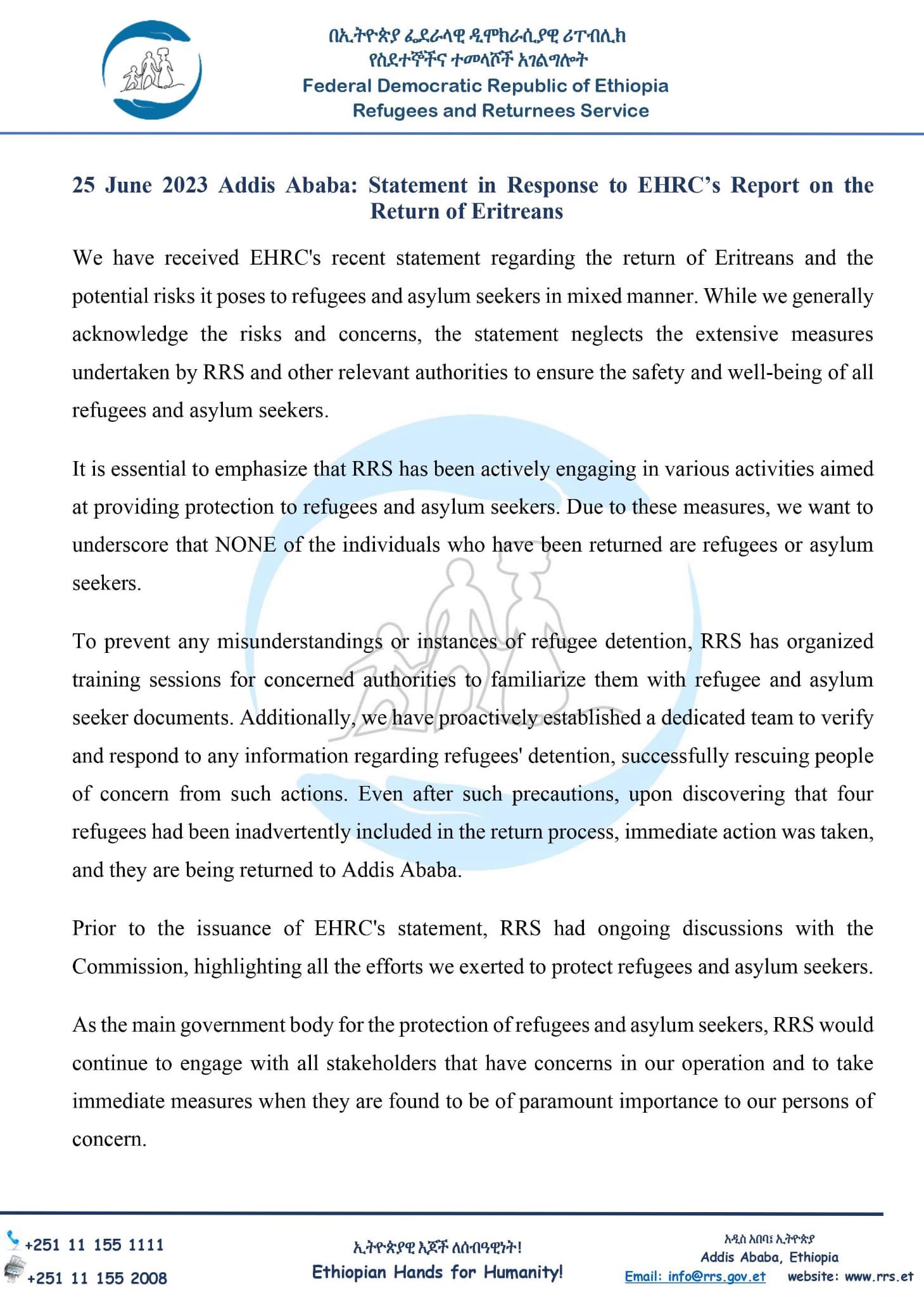 Amanuel ERI on Twitter: "........ None of those Returned #Eritrea'ns are Refugees or Assylum ...