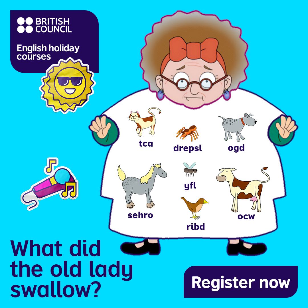 LearnEnglish on Twitter: "There was an old lady who swallowed a fly 🪰 ...