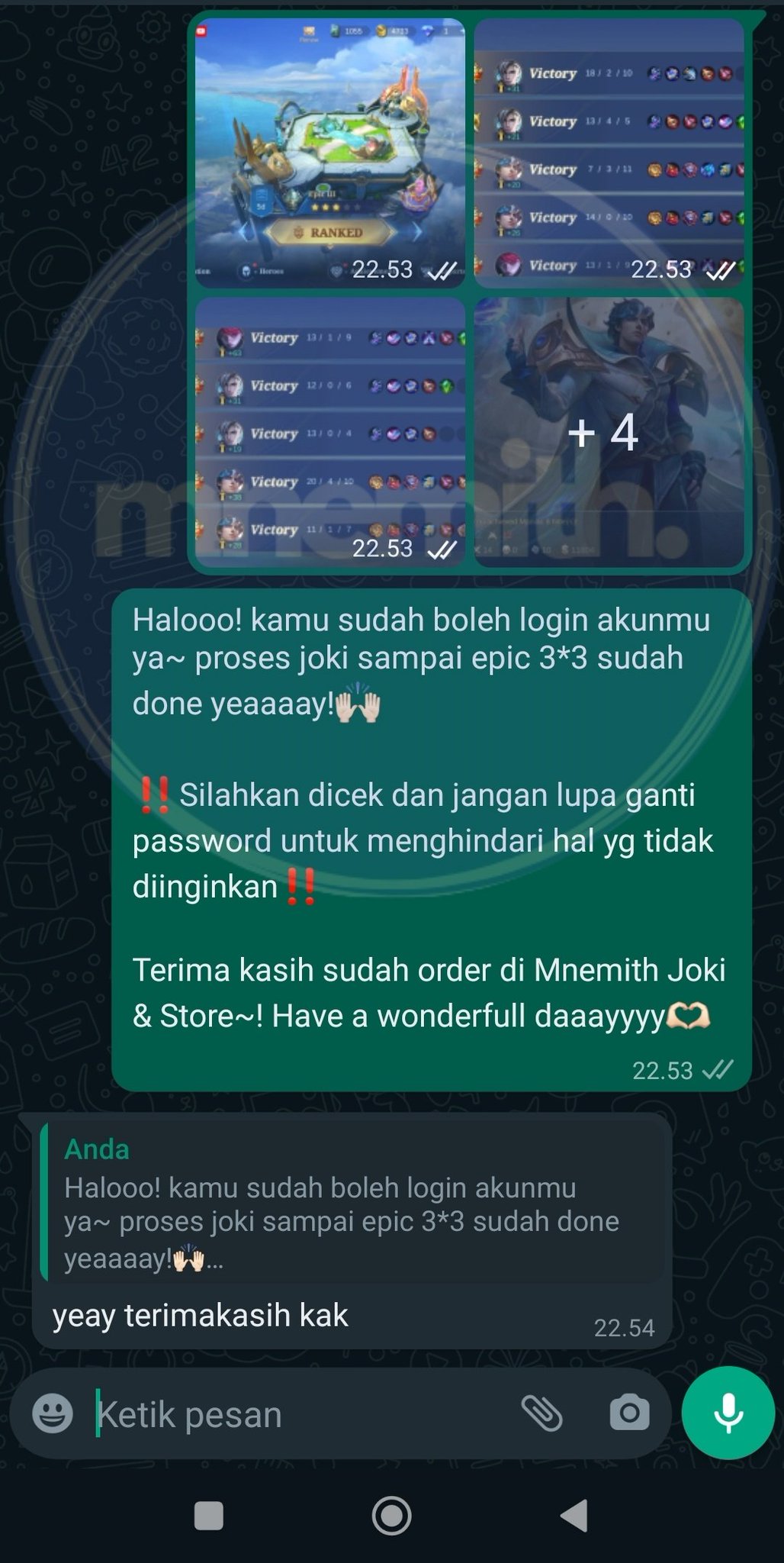 mnemith. joki ml / topup dm ml / wdp 26k on Twitter: "168. joki ranked epic 5*1 - epic 3*3 ...