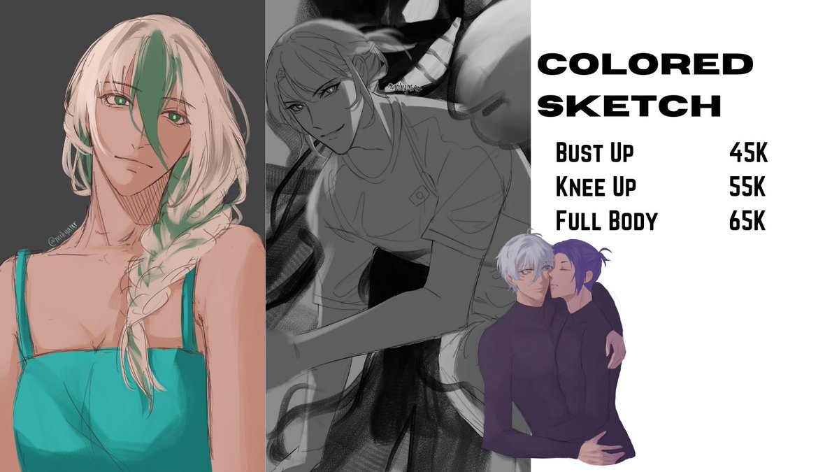 ren open commission on Twitter: "[OPEN COMMISSION] RTs & likes are highly appreciated hy ol, aku ...