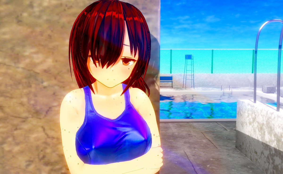 ゆっけ@COM3D2 on Twitter: "健全な水着ヒロイン 暑さがやばいので #COM3D2 #カスタムオーダーメイド3D"