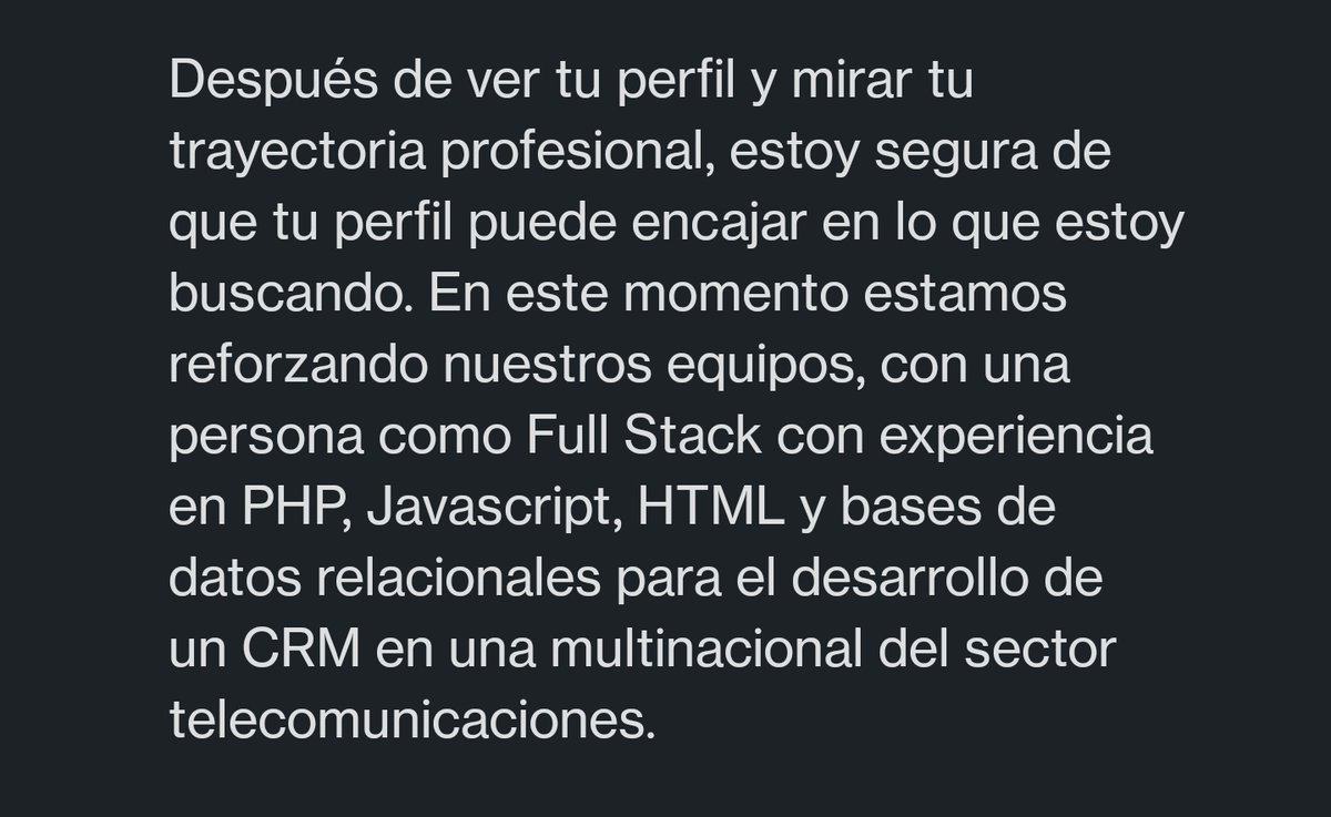Silen 🌷 on Twitter: "Parte de un mensaje que me acaba de llegar por LinkedIn. "Después de ver tu ...