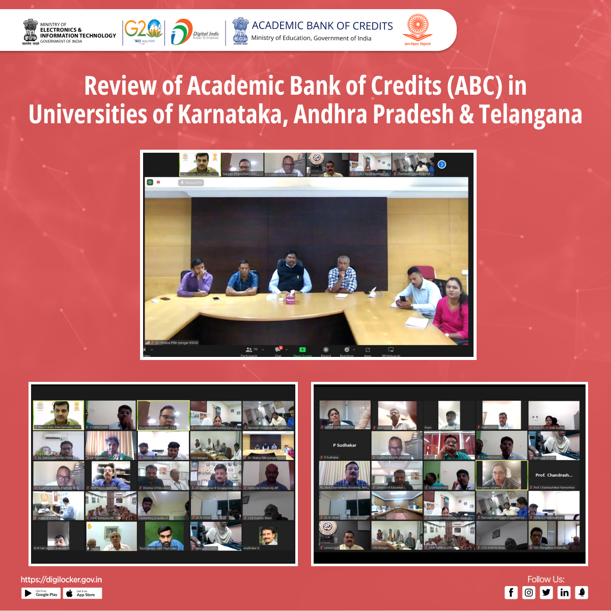 DigiLocker on Twitter: "Insightful review of Academic Bank of Credits (#ABC) scheme in Karnataka ...