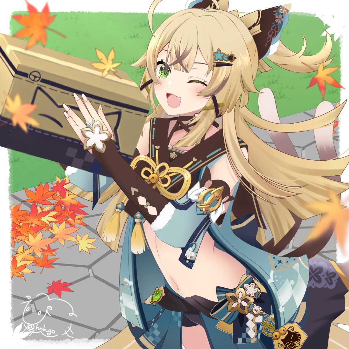 aether (genshin impact) 1boy male focus blonde hair earrings jewelry braid open mouth ...