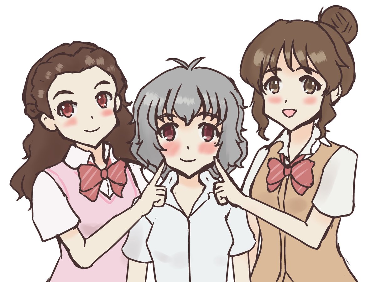 ひととせ🐻のあ組🧸🎀 On Twitter Rt K15462080 3人は無理ありすぎました。お題のニューウェーブ制服です。 デレマス版深夜の真剣お絵かき60分1本勝負 関裕美