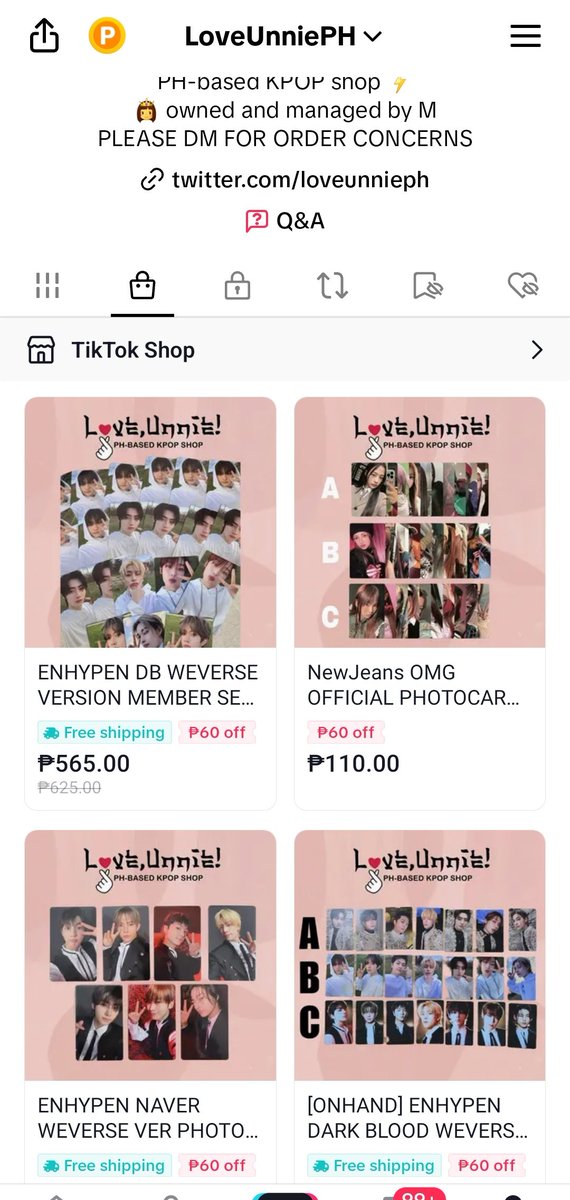 Love, Unnie! | BUSY 👩‍💼 on Twitter: "May 10% off ngayon sa tiktok. 565 na lang po SET (3pcs ...