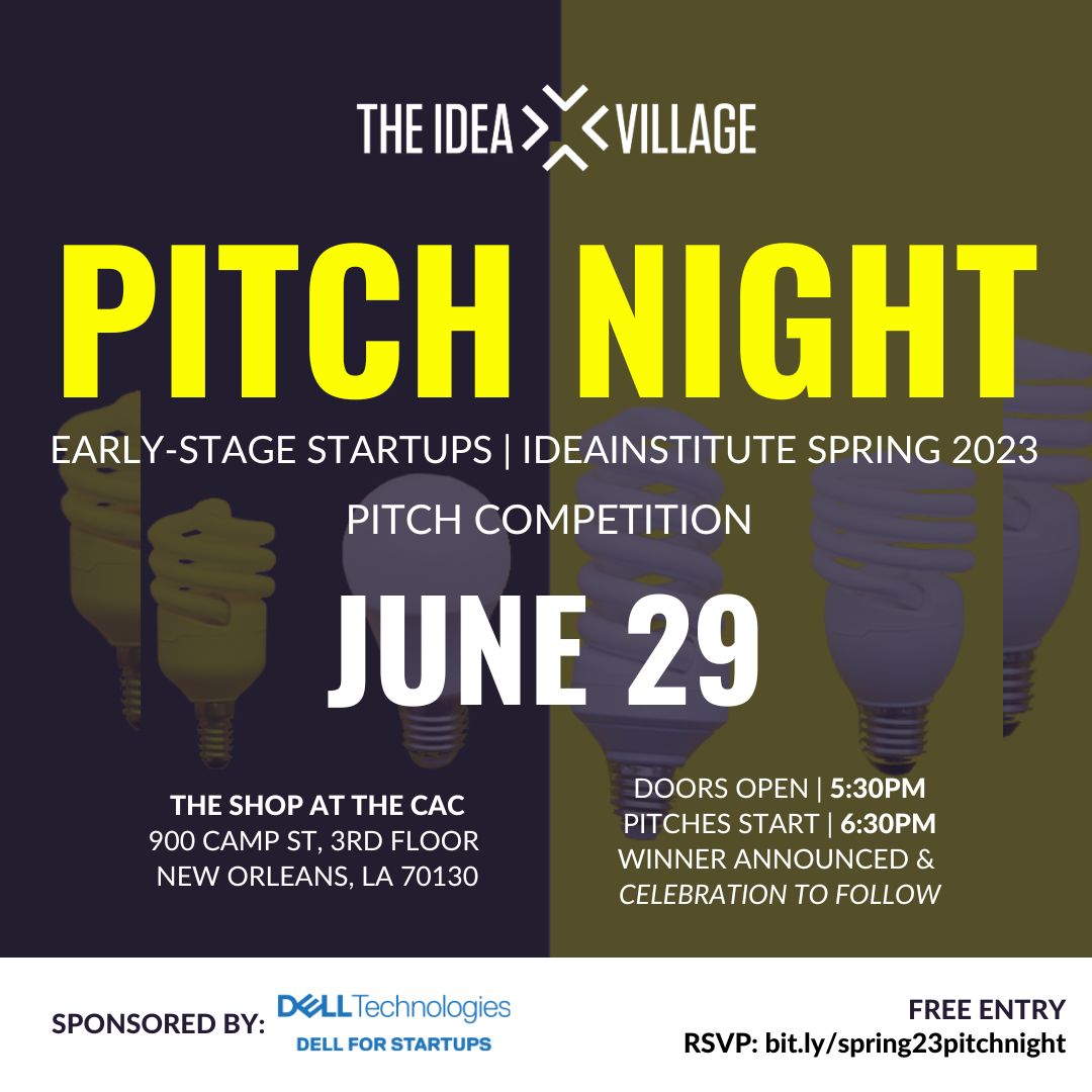 The Idea Village on Twitter: "Pitch Night is this week on Thursday, June 29th! RSVP here: https ...