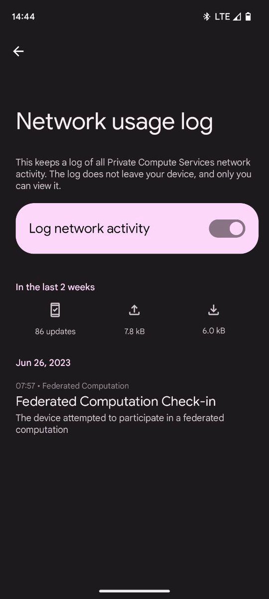 Mishaal Rahman on Twitter: "Here are more screenshots of the new "network usage log" provided by ...