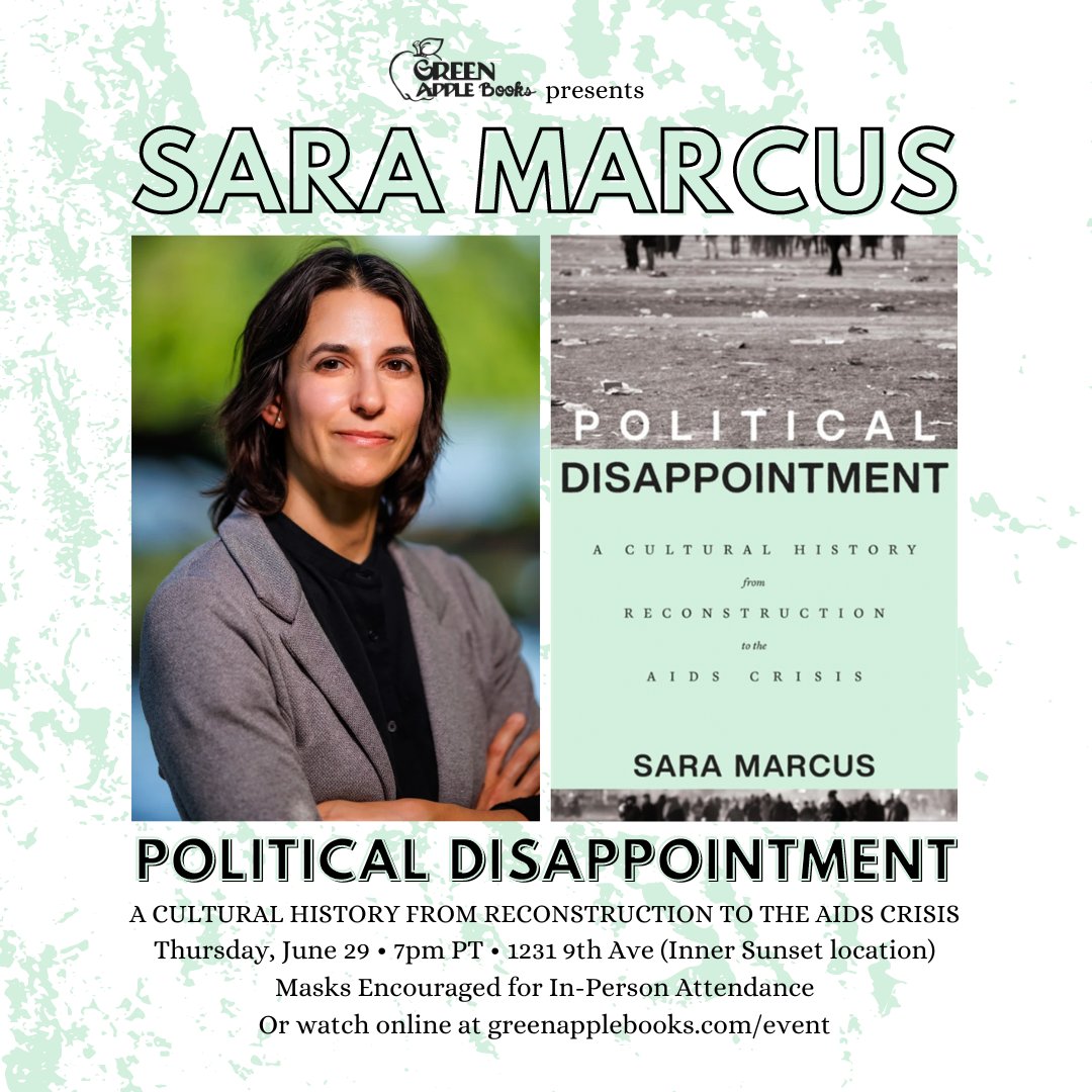 Sara Marcus on Twitter: "SAN FRANCISCO! This Thursday at @booksonthepark ! With special surprise ...