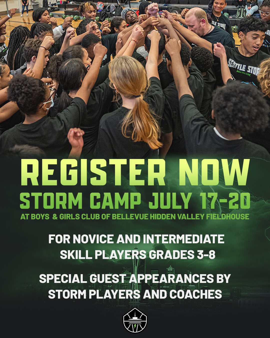 Seattle Storm on Twitter: "Registration is now open for Storm Camp! ⛈ Novice and intermediate ...