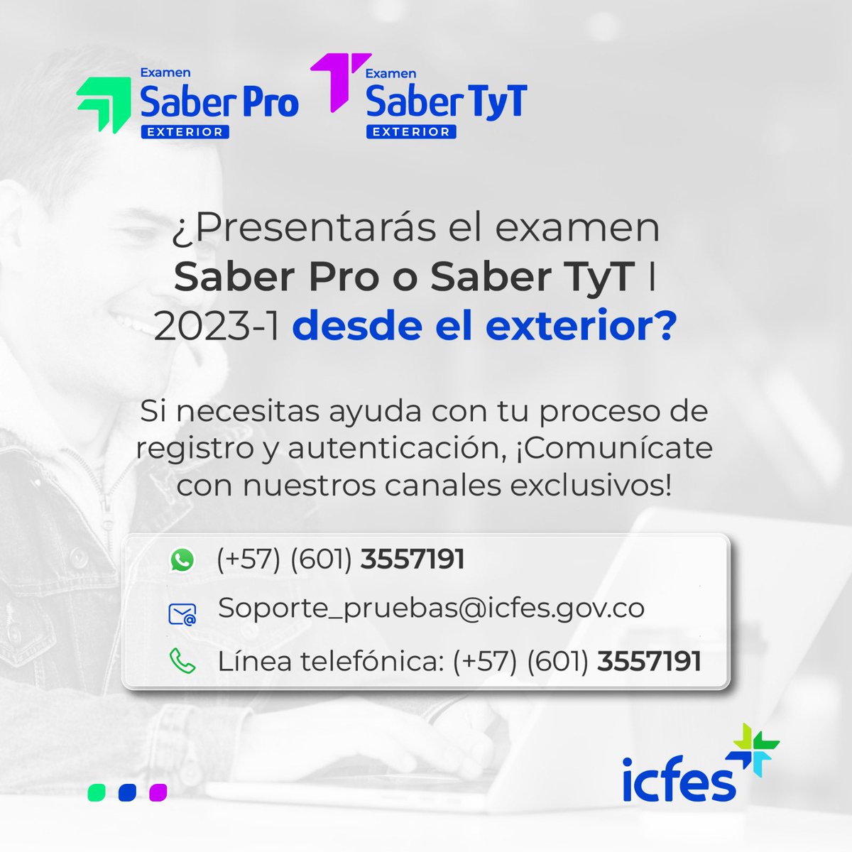 Icfes on Twitter: "⚠¡Pilas! Si vas a presentar el examen Saber Pro o Saber TyT 2023-1 desde el ...