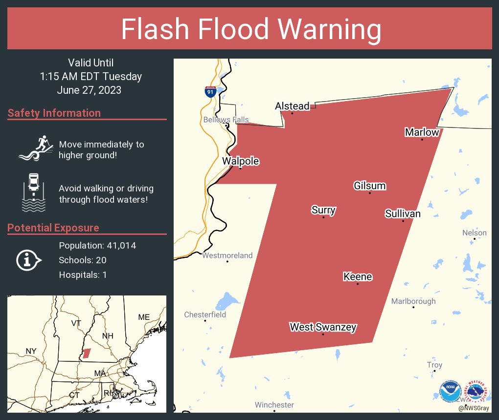 Nwsflashflood On Twitter Flash Flood Warning Including Keene Nh
