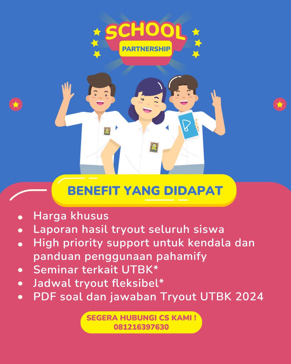 Pahamify | TO + Live Class UTBK & Ujian Mandiri on Twitter: "📚Pembukaan School Partnership ...