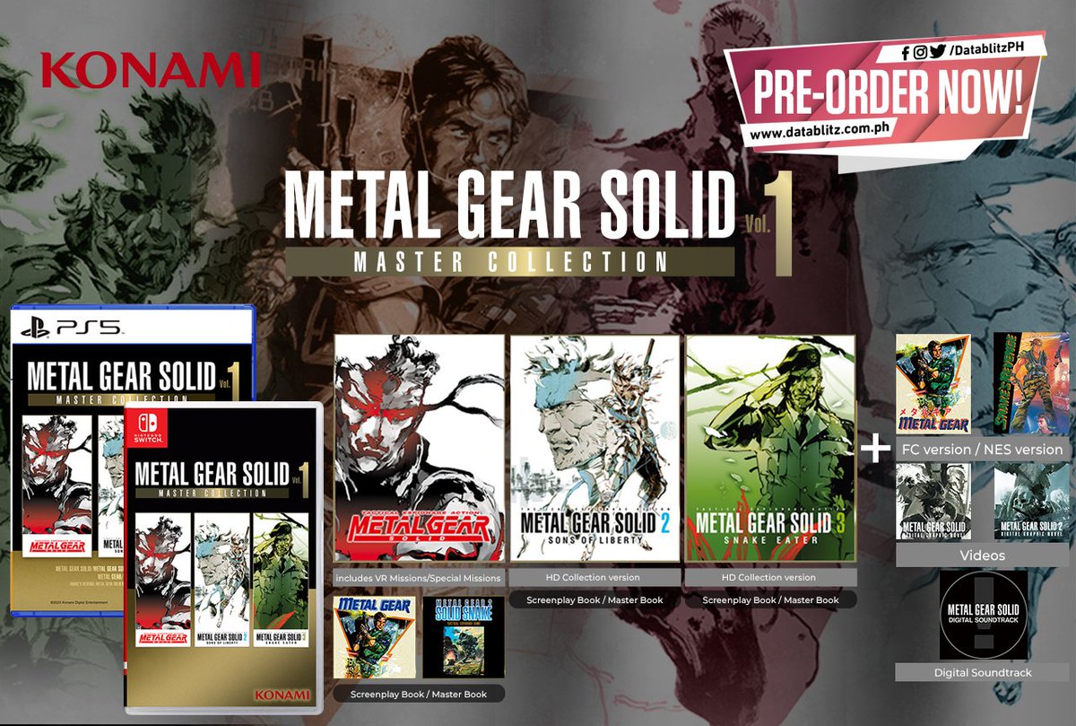 DataBlitz on Twitter: "COMPLETE THE MISSION. Pre-orders for Metal Gear Solid: Master Collection ...