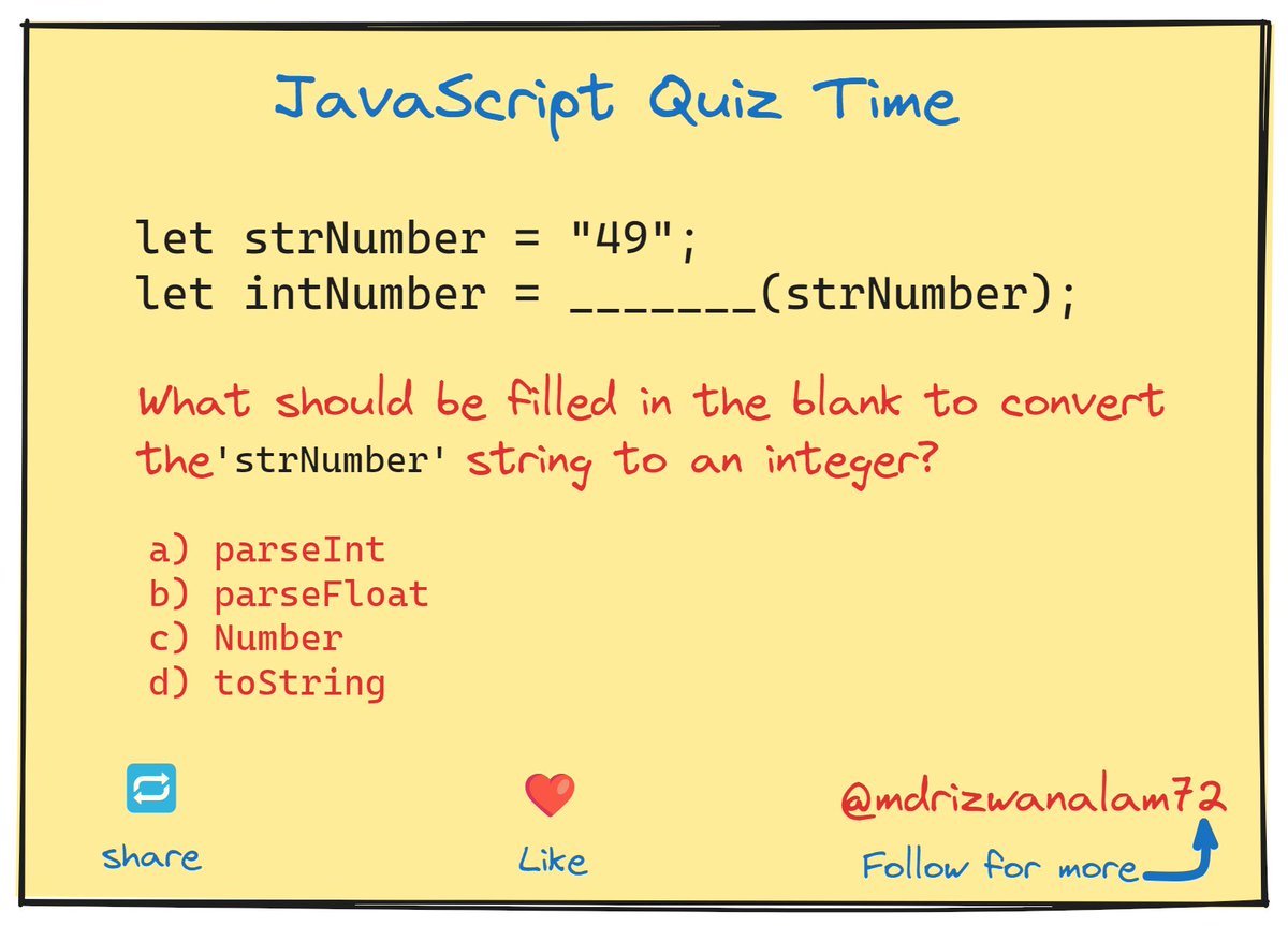 Rizwan on Twitter: "JS Quiz Time👇🏻 Q. 1)"