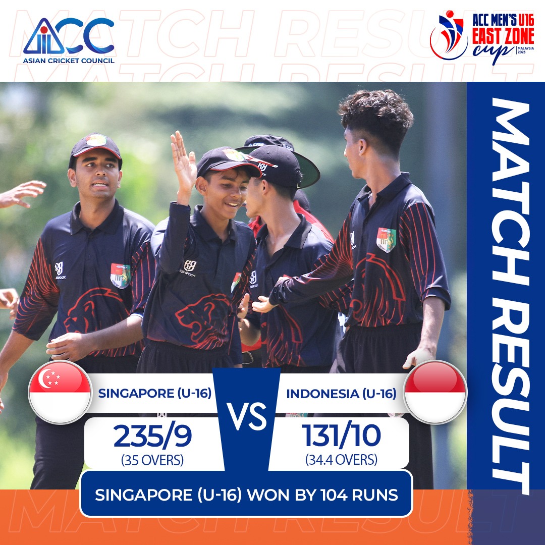 AsianCricketCouncil on Twitter: "ACC MENS UNDER-16 EAST ZONE CUP Match 1: Singapore (U-16) beat ...