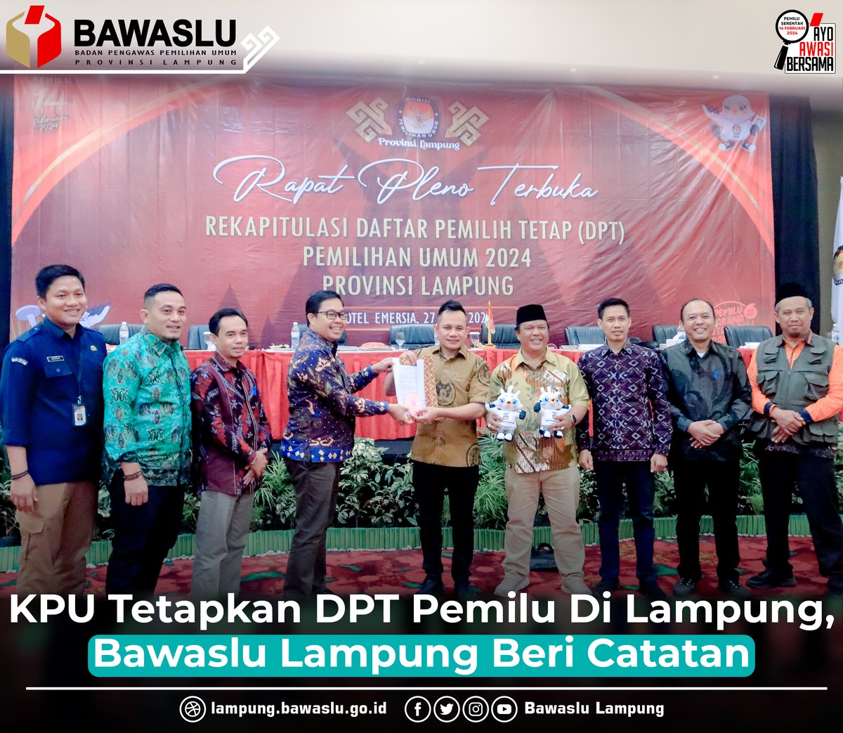 Bawaslulampung On Twitter Kpu Lampung Menggelar Rapat Pleno Terbuka