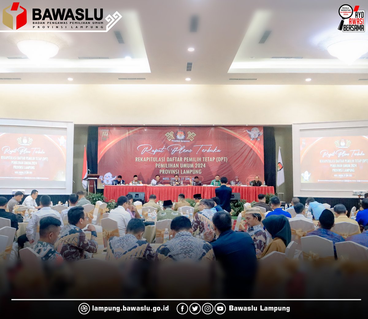 Bawaslulampung On Twitter Kpu Lampung Menggelar Rapat Pleno Terbuka