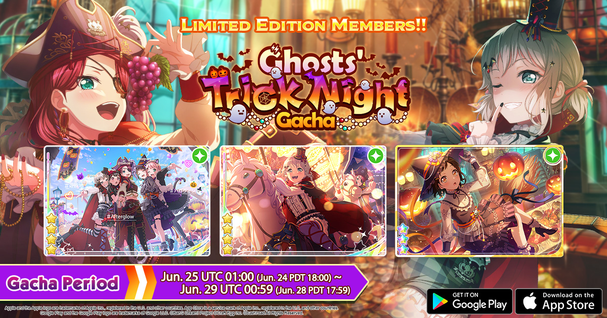 BanG Dream! GBP on Twitter: "Limited Edition Gacha ends soon! Check out "Ghosts' Trick Night ...