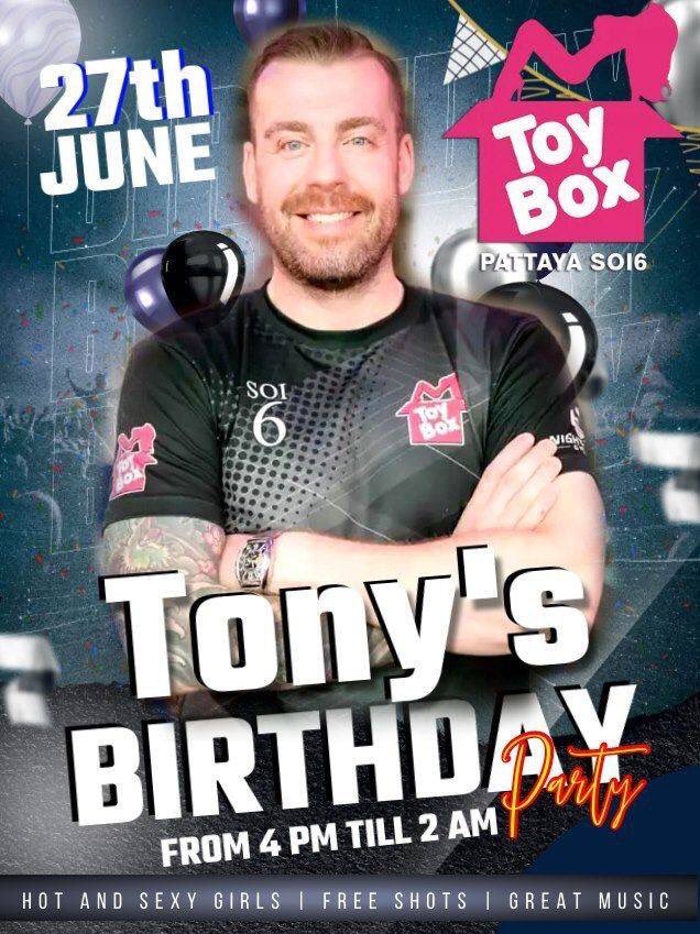 Toy Box Soi 6 Pattaya On Twitter Today We Are Celebrating Tonys
