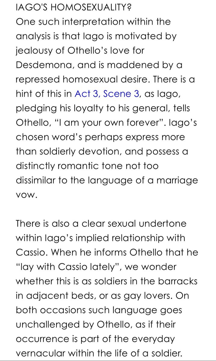 zarry bot 🪐 on Twitter: "Scene Context: The character Iago is telling his friend, Othello, a ...