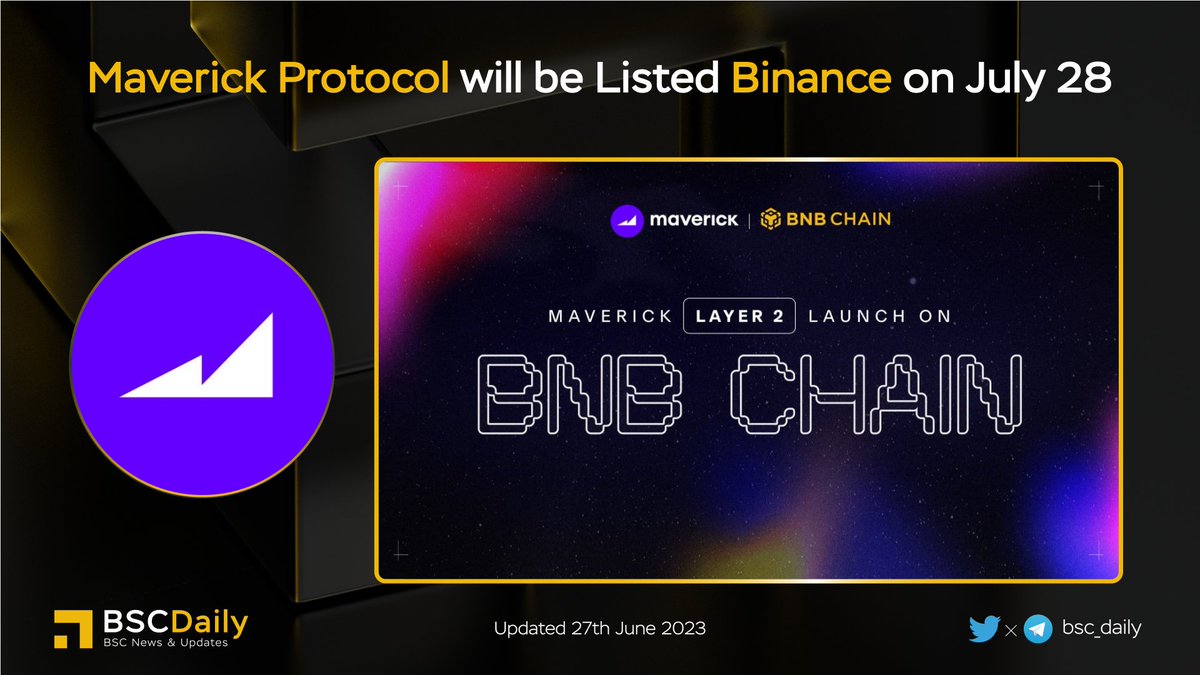 BSCDaily on Twitter: "🎉 @mavprotocol $MAV will be Listed on #Binance at 2023-06-28 08:00 (UTC) 🔥 ...