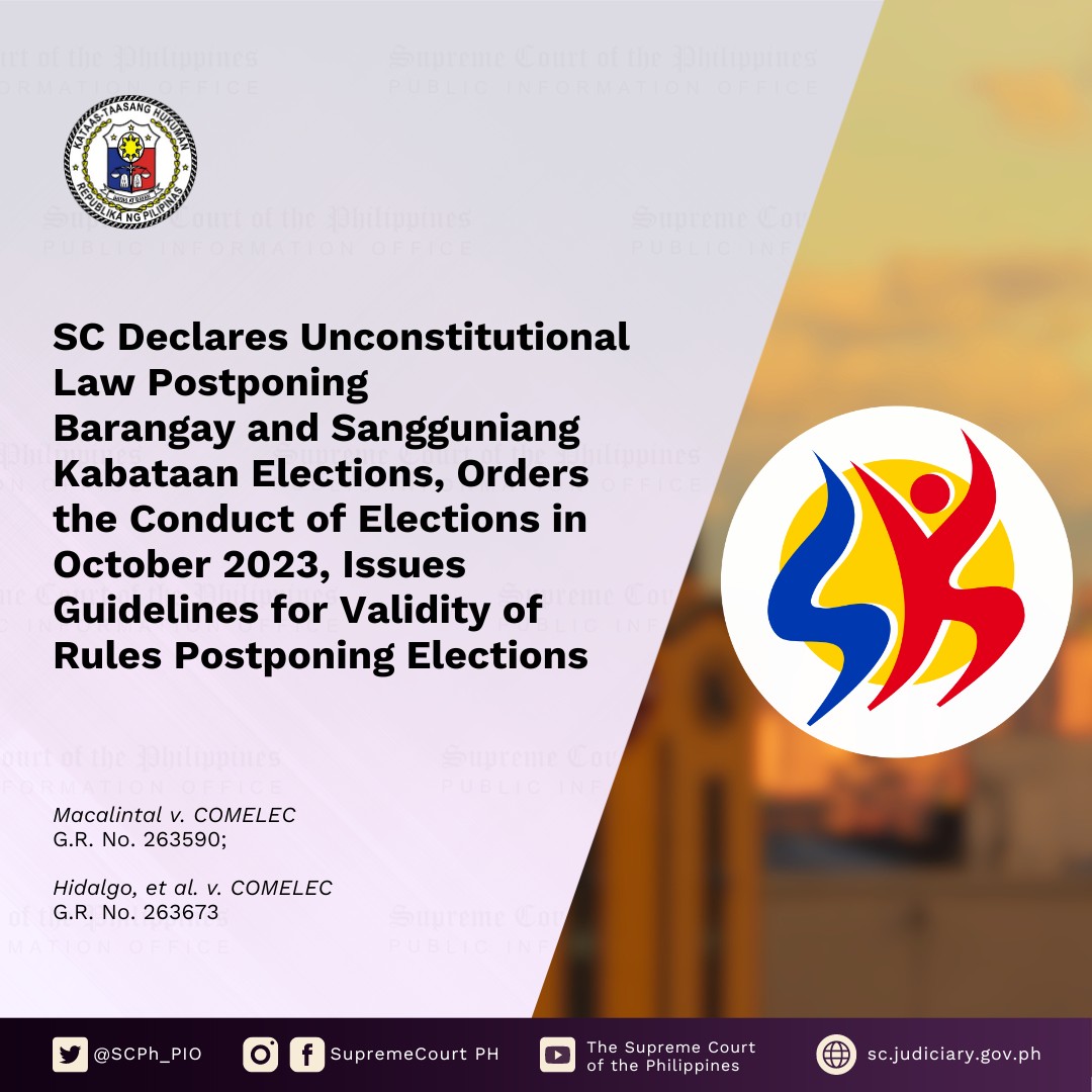 Philippine Supreme Court Public Information Office on Twitter: "READ: SC Declares ...