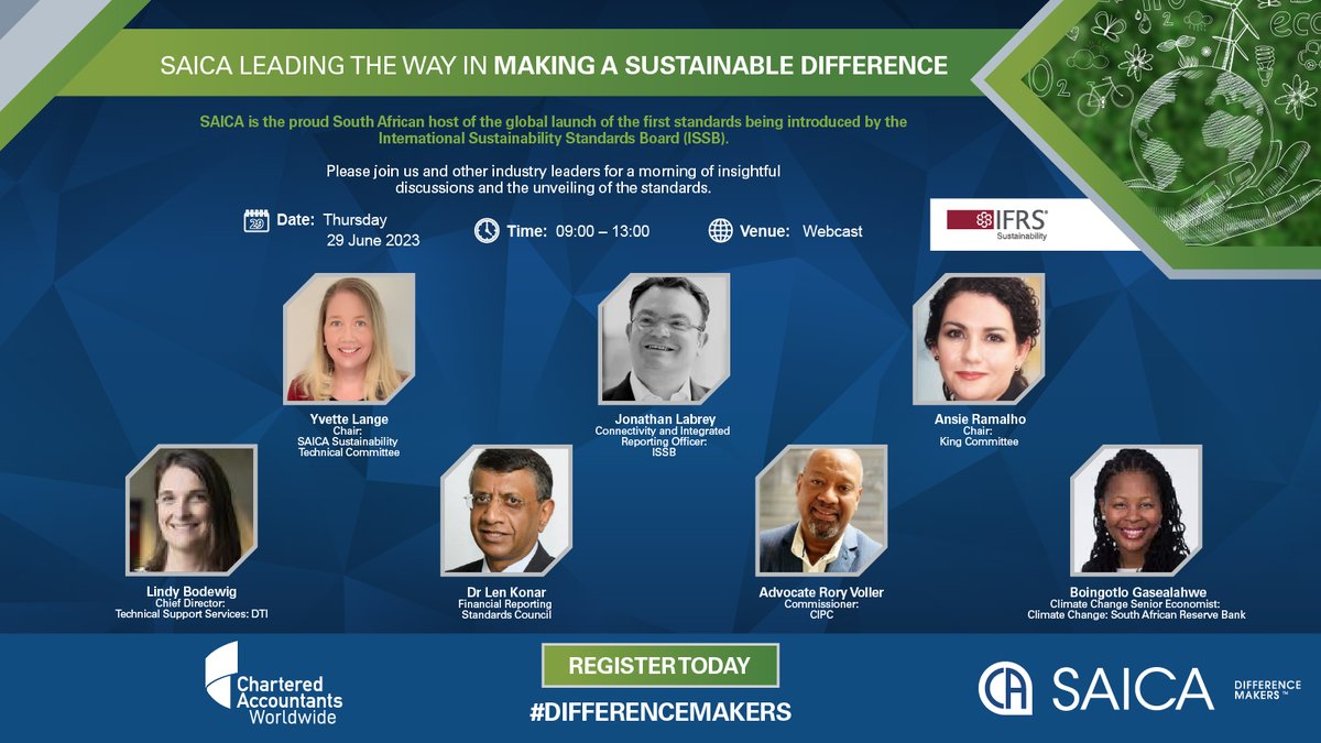 SAICA on Twitter: "💻Join our Keynote speakers at the global launch of the first standards being ...