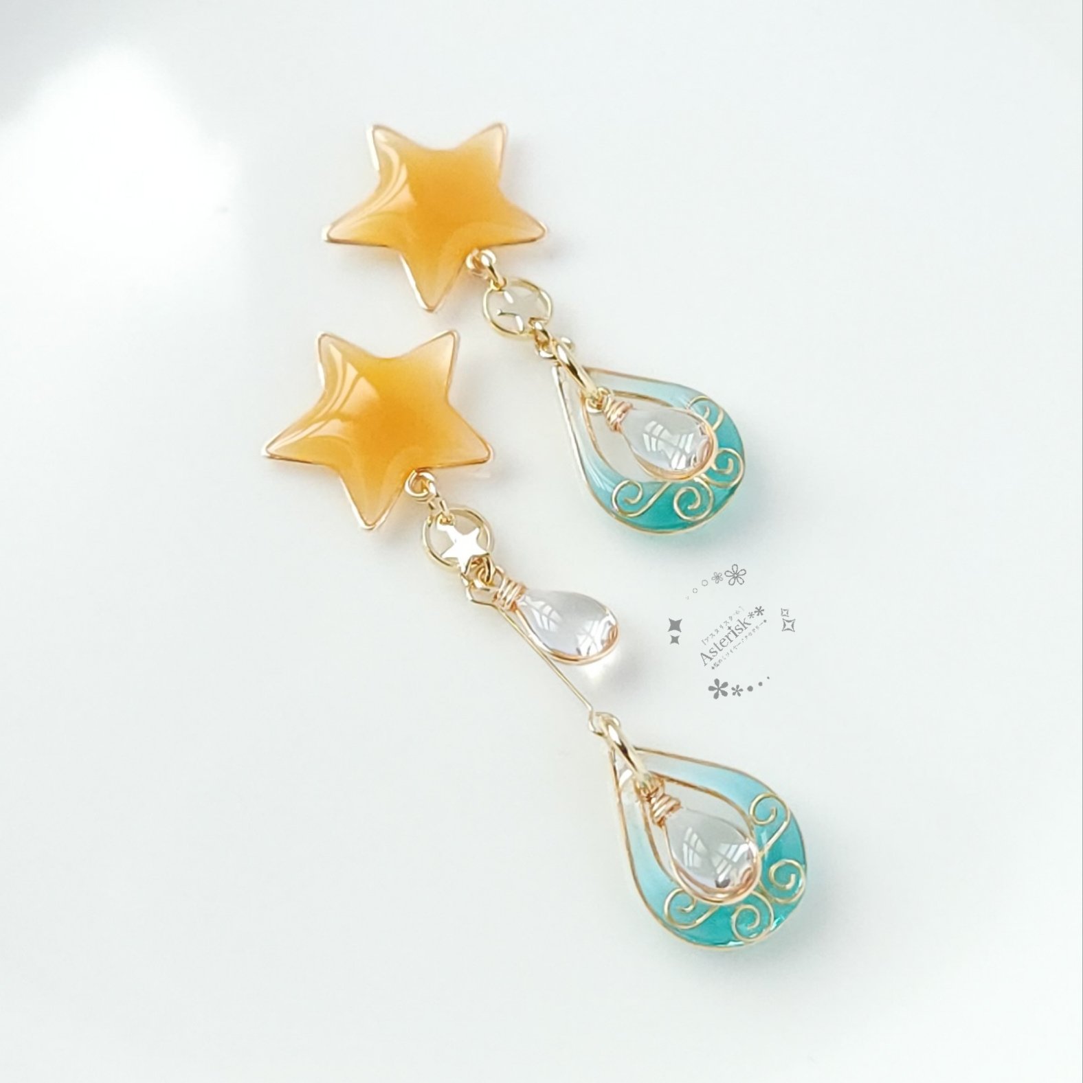 Asterisk*＊(アスタリスク*＊)小さな星祭7/7開催𖤐 on Twitter: "#小さな星祭 第3弾𖤐 ̖́- 『星の涙』 今回は明るい星の色で作りました ︎ しずくの形のミント ...