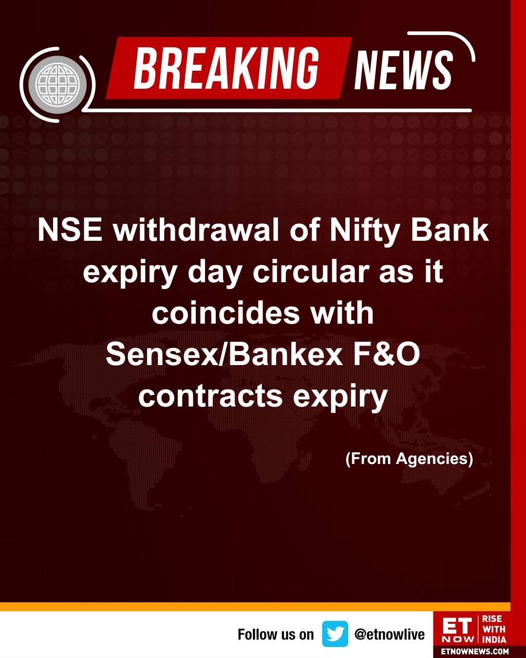 ET NOW on Twitter: "BREAKING | Reason for NSE's withdrawal of Nifty Bank expiry day circular👇 ...