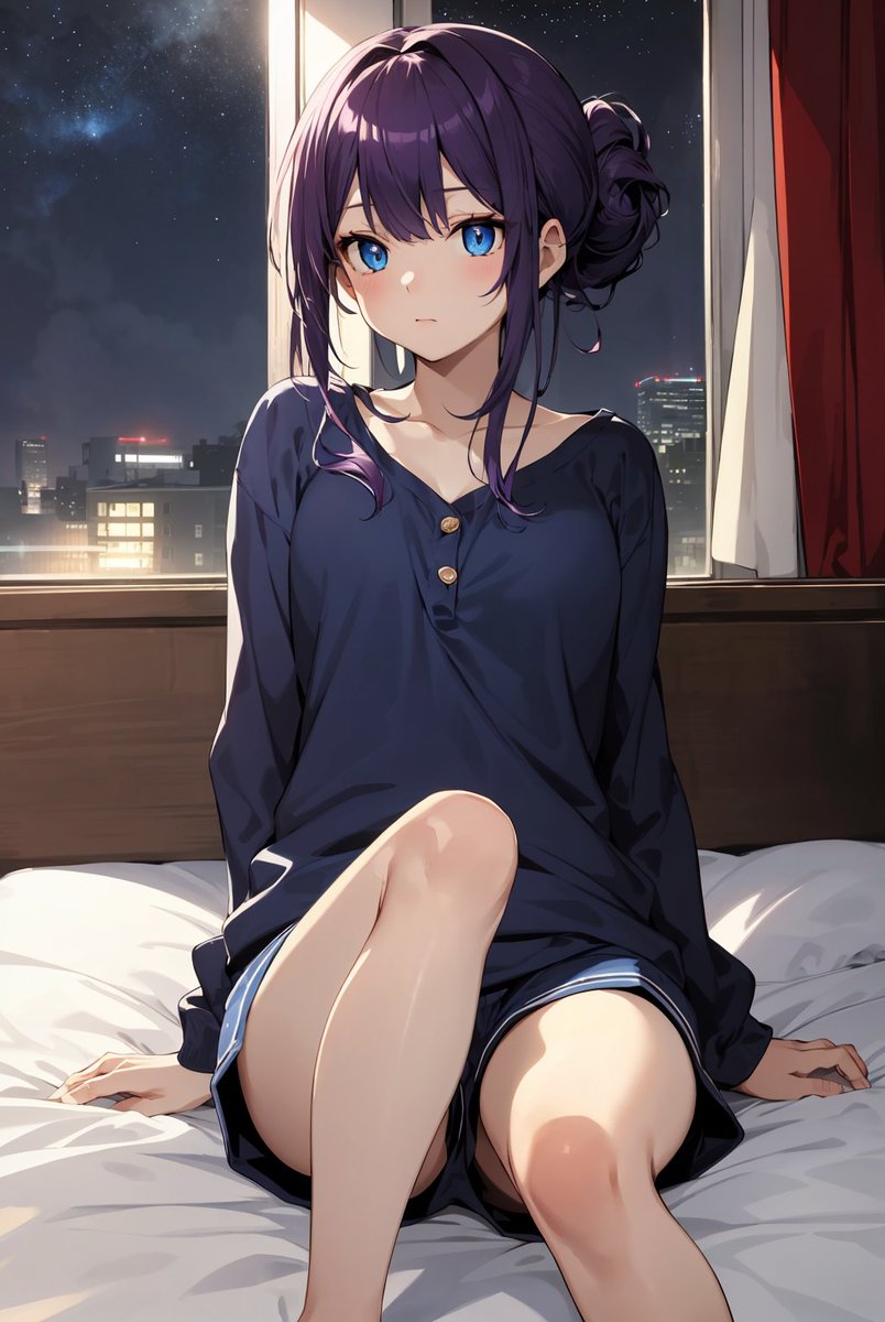 山吹紫御/Shion👻 on Twitter: "ふんふ～ん♪おやすみなさ～い！ ※AIart"