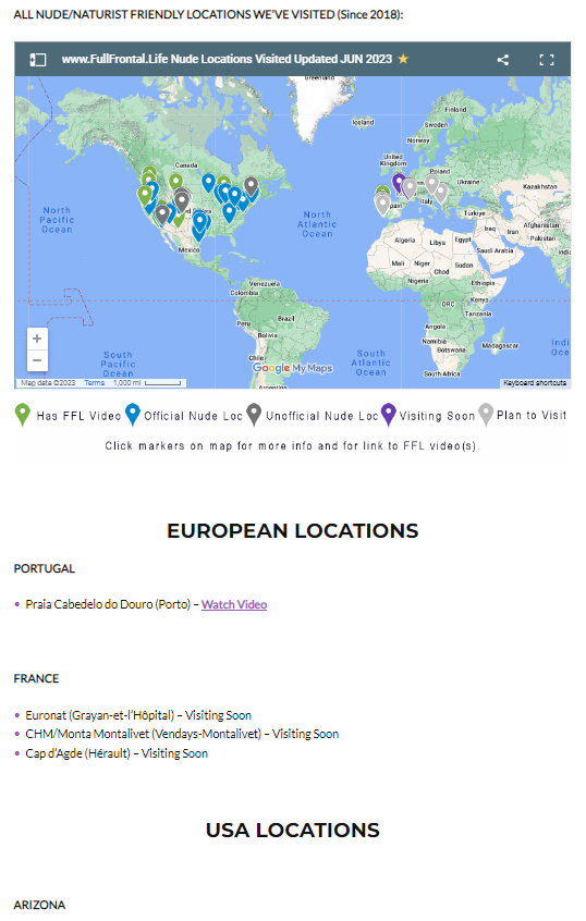 FullFrontal.Life on Twitter: "Many have found our interactive nude locations map useful. To date ...
