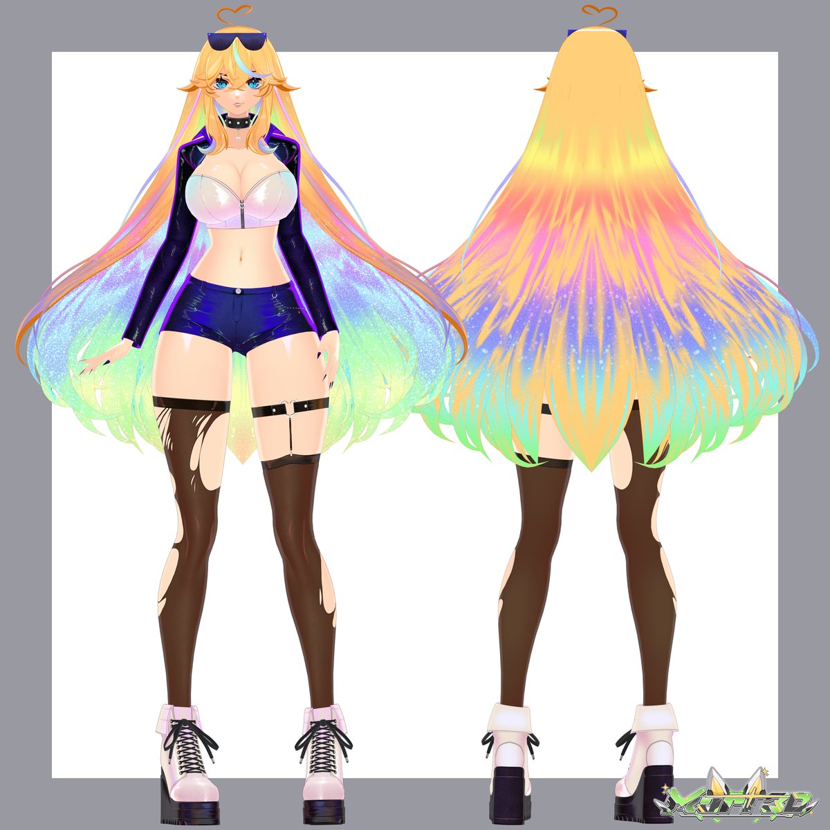 Mari-3D (Response to Forms in Progress) on Twitter: "The 3D model i did for Arielle_VT 💛💜 ...