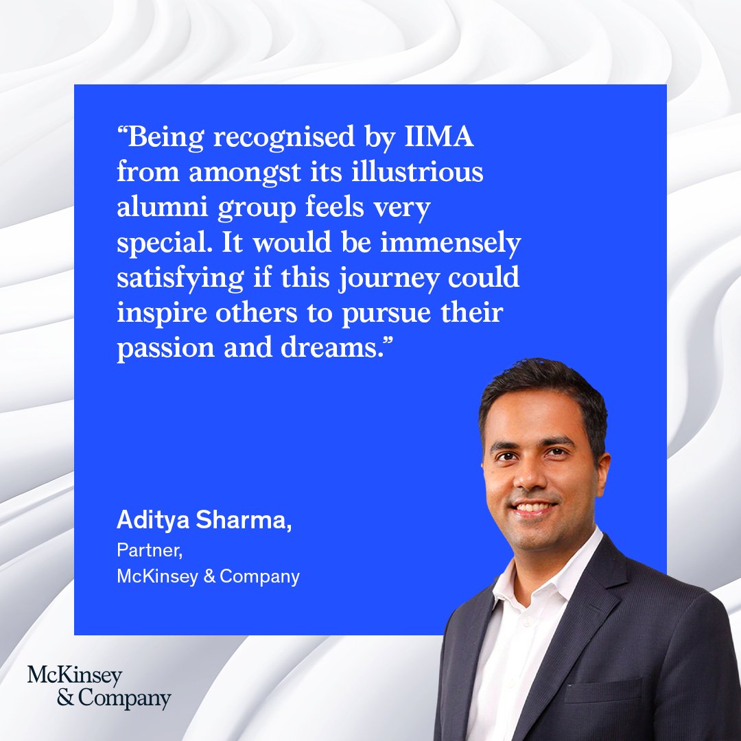 McKinsey India on Twitter: "We’re proud to share that Aditya Sharma, Partner, @McKinsey has been ...