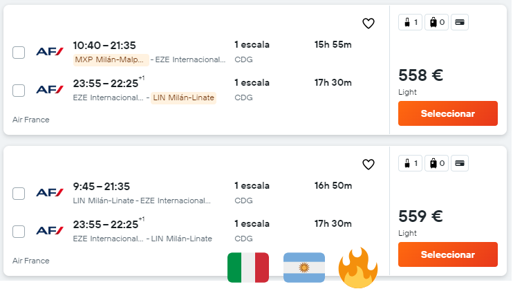 Info Viajera on Twitter: "Están "regalando" estos vuelos 🔥 De Milán (Italia) a Buenos Aires ida ...