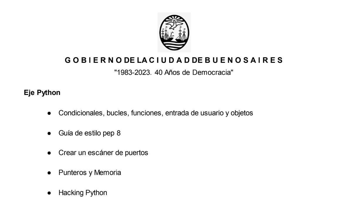 Maximiliano Firtman on Twitter: "Llamado a la comunidad de Python. Éste es el temario de un ...