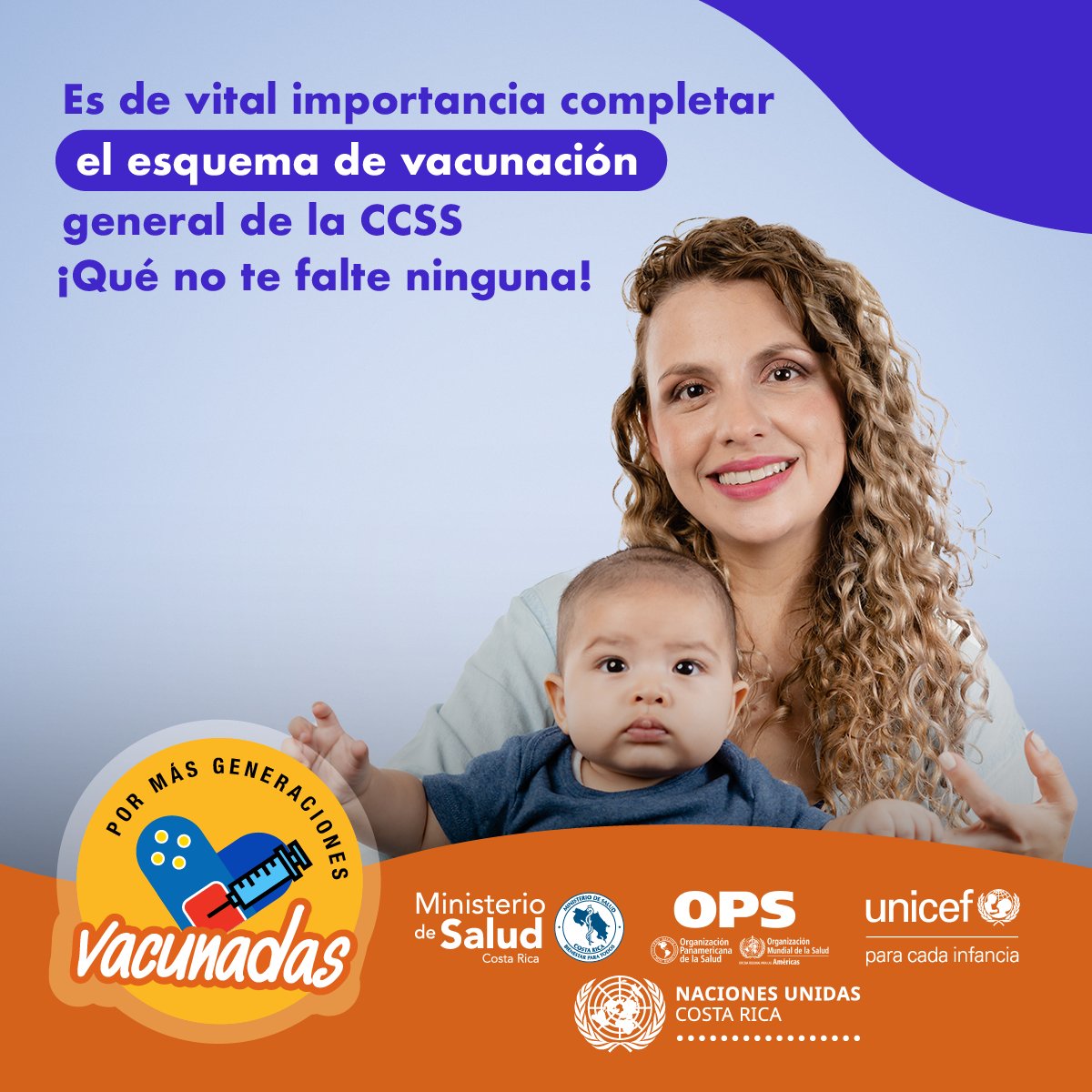 UNICEF Costa Rica on Twitter: "Aunque la mayoría de vacunas se aplican durante la infancia, las ...