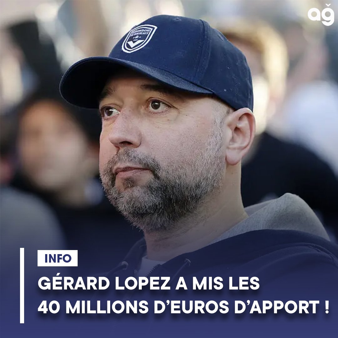 Actu Girondins 📰 on Twitter: "🚨 𝗚é𝗿𝗮𝗿𝗱 𝗟𝗼𝗽𝗲𝘇 𝘃𝗮 𝗽𝗿𝗼𝗰é𝗱𝗲𝗿 à 𝘂𝗻 𝗮𝗽𝗽𝗼𝗿𝘁 𝗱𝗲 𝟰𝟬𝗠€ 𝗲𝗻 𝗰𝗮𝘀𝗵 𝘀𝘂𝗿 𝗹𝗲 ...