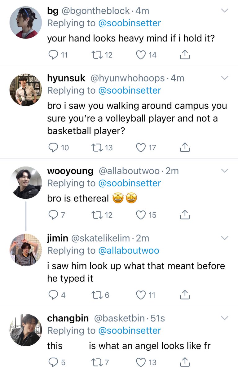 leo on Twitter: "taebin au when new student on campus choi soobin arrives everyone makes ...