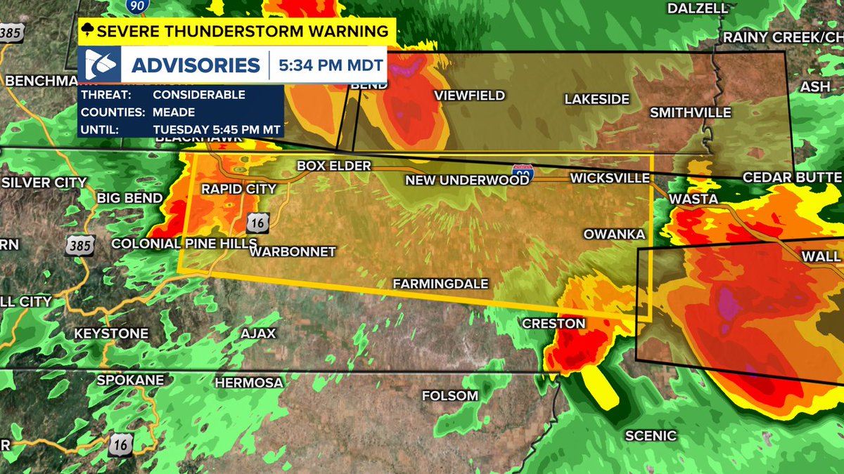 KNBN-TV Rapid City on Twitter: "ALERT ⚠️⚡️ : A Severe Thunderstorm ...