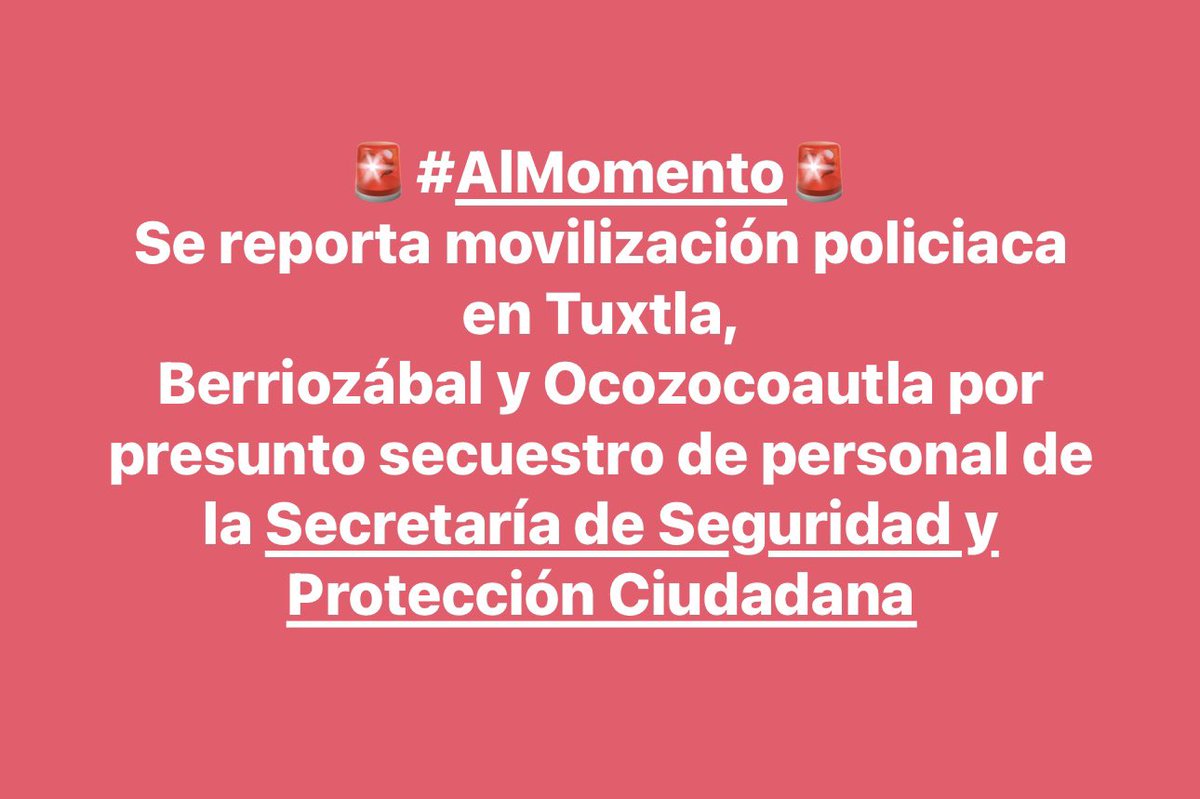 Alerta Chiapas On Twitter 🚨 Almomento🚨 Se Reporta Movilización
